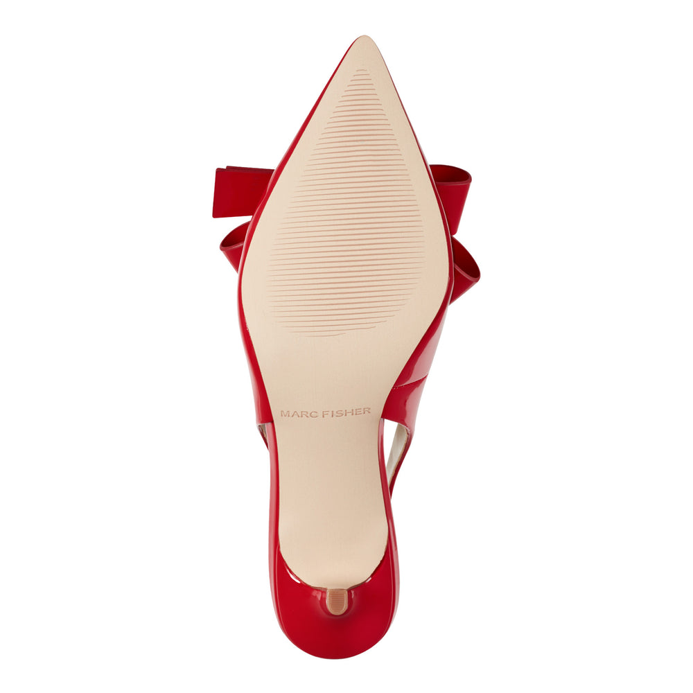 Women's Allon Bow Slingback Pump - Red Patent | Marc Fisher Footwear