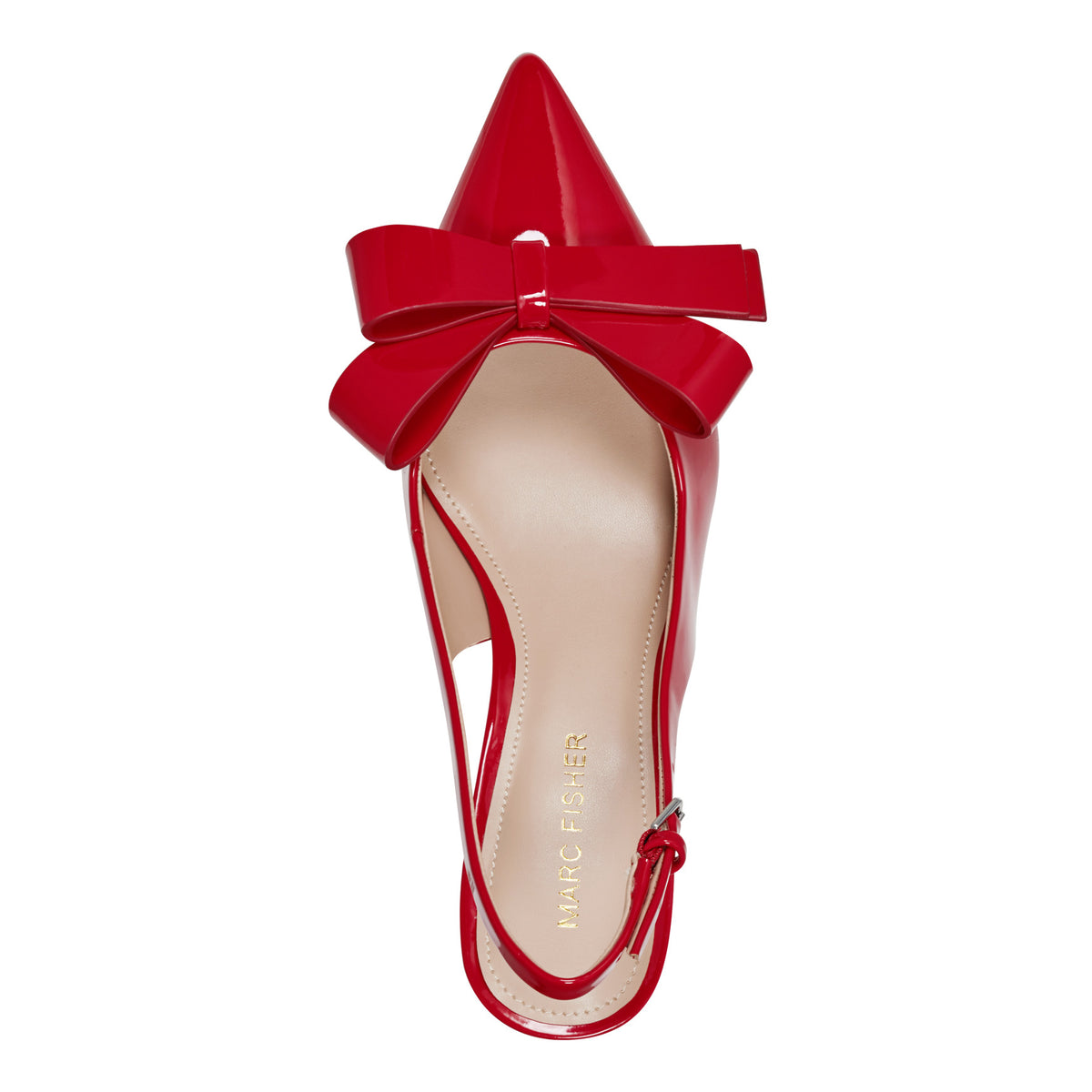 Women's Allon Bow Slingback Pump - Red Patent | Marc Fisher Footwear