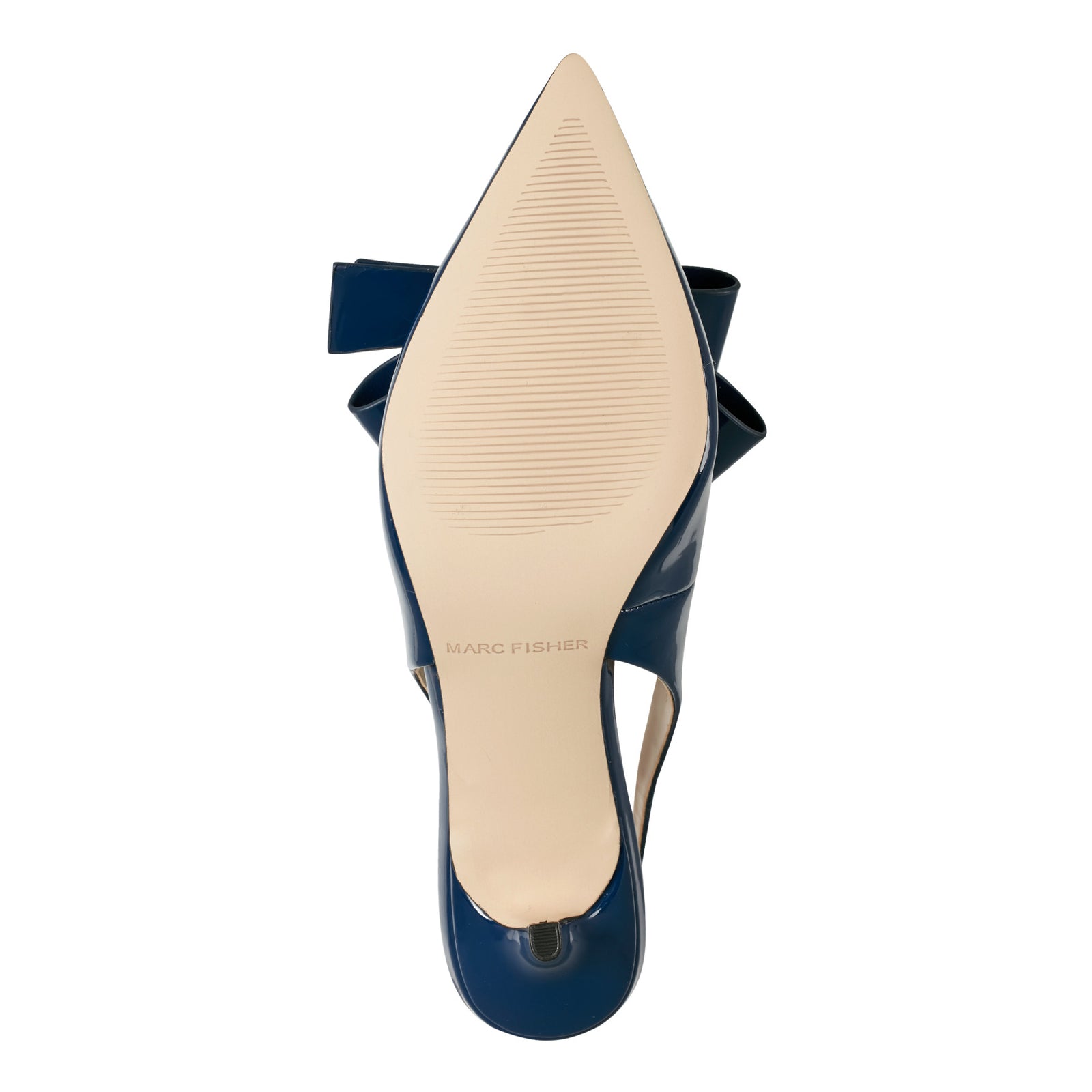 Women's Allon Bow Slingback Pump - Navy Patent | Marc Fisher Footwear